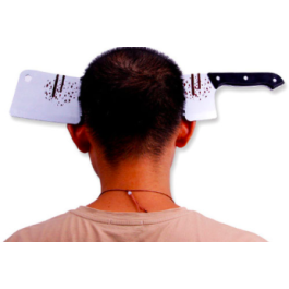 Headband With Butcher Knife - Easy and spooky dressing. Buy!