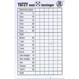 Yatzy - The classic game. Standard Yatzy block. Buy here!